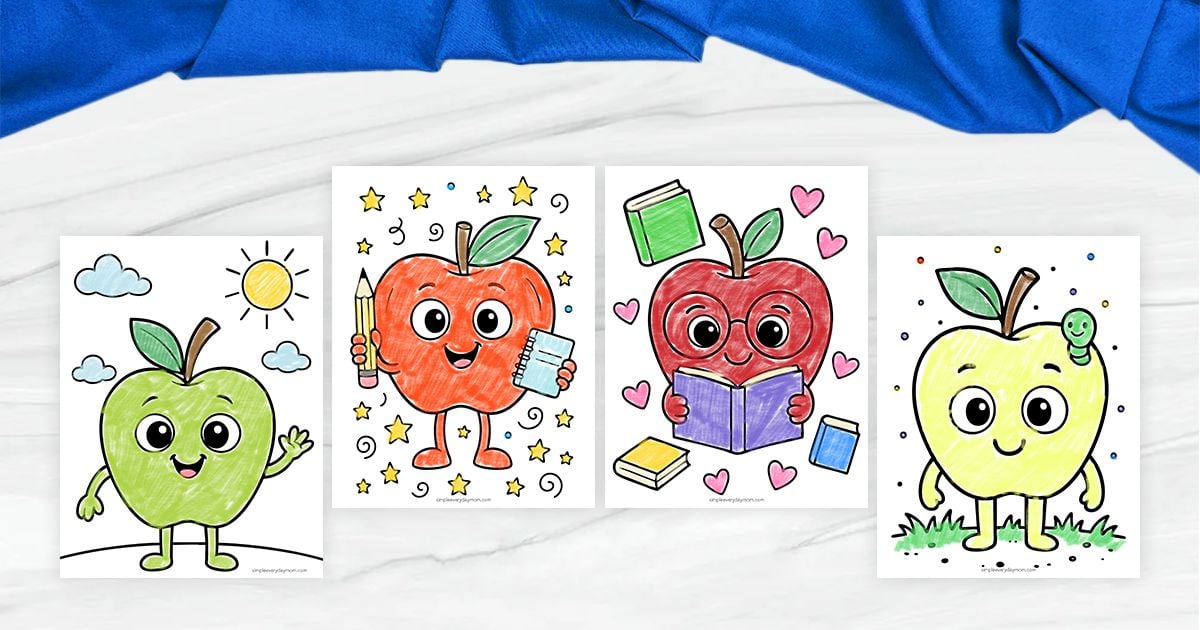 Free Apple Coloring Pages For Kids