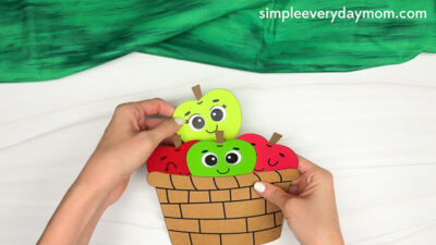 Easy Apple Basket Craft For Kids [Free PDF Template]