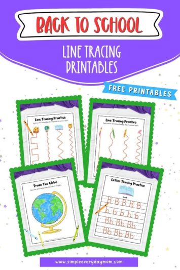Free Back To School Tracing Worksheets