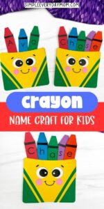 Crayon Box Name Craft [Free Printable Template]