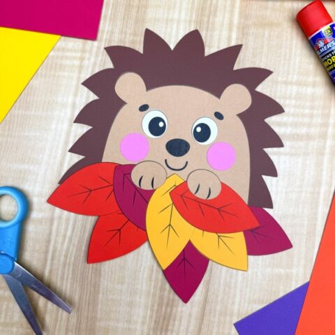 Fall Hedgehog Craft For Kids [Free Printable Template]