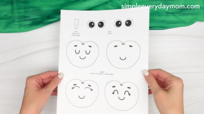Easy Apple Basket Craft For Kids [Free PDF Template]