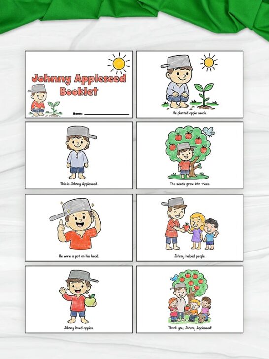Free Printable Johnny Appleseed Booklet For Kids