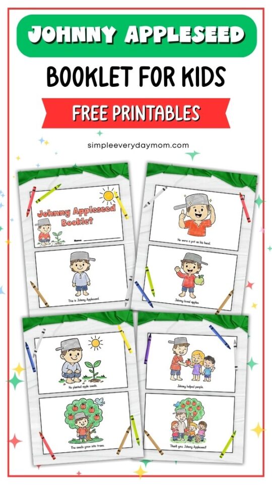 Free Printable Johnny Appleseed Booklet For Kids