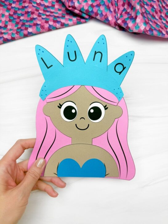 Mermaid Name Craft For Kids [Free PDF Template