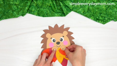 Fall Hedgehog Craft For Kids [Free Printable Template]
