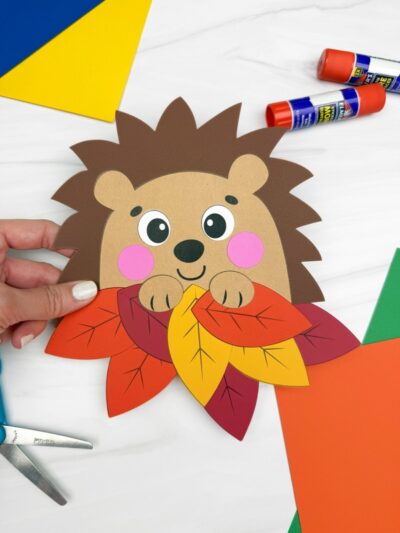 Fall Hedgehog Craft For Kids [Free Printable Template]