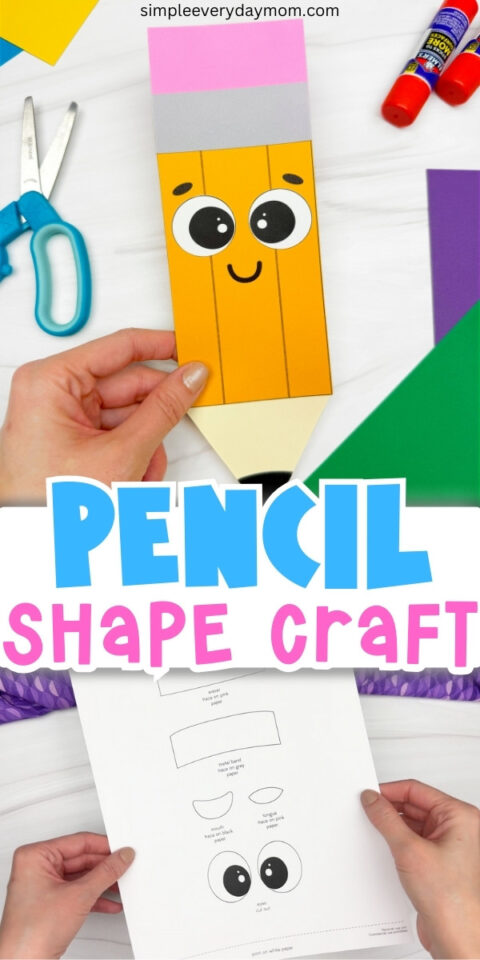 Pencil Shape Craft For Kids [Free PDF Template]