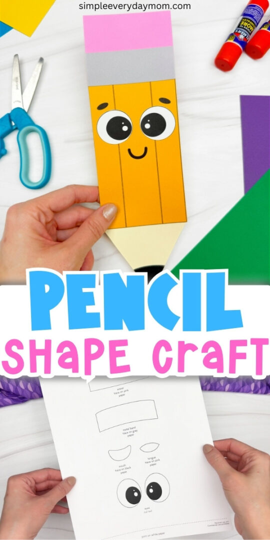 Pencil Shape Craft For Kids [Free PDF Template]