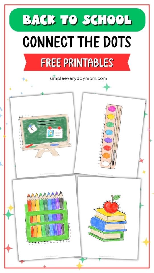 Free Back To School Dot To Dot Printables
