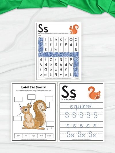 Free Squirrel Worksheets For Preschool & Kindergarten