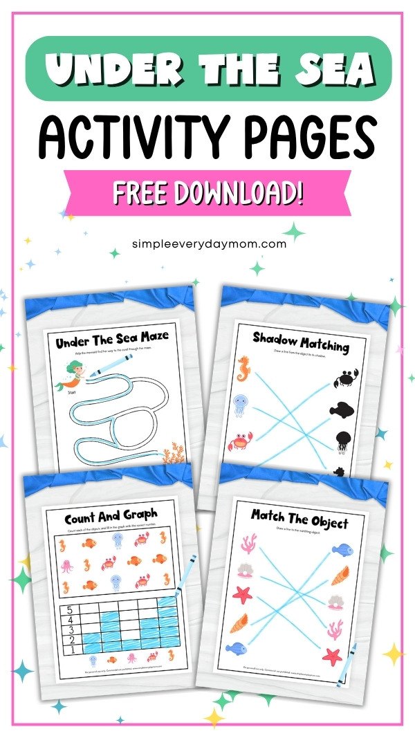 Free Under The Sea Activity Pages For Kids