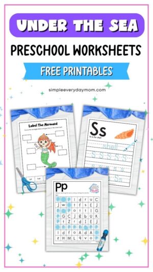 Free Under The Sea Worksheets For Preschool & Kindergarten