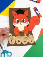 Cute Squirrel Name Craft For Kids [Free Printable Template]