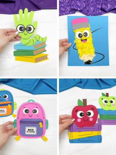 Paper Bag Backpack Craft For Kids [Free Printable Template]