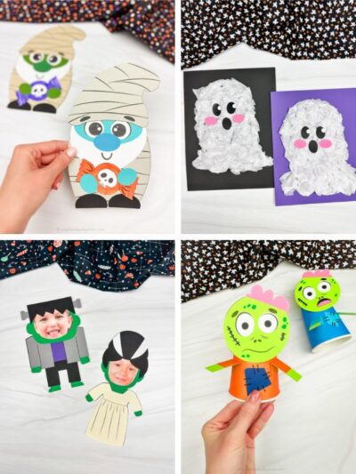 Easy Mummy Shape Craft For Kids [Free Printable Template]