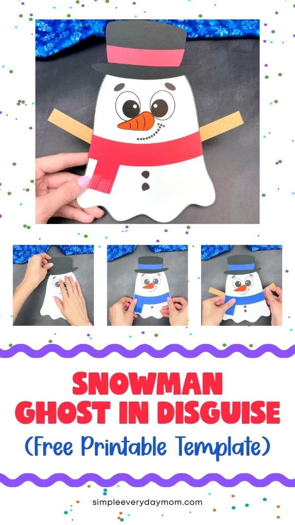 Snowman Ghost Disguise Project For Kids [Free PDF Template]