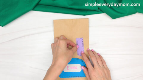 Paper Bag Backpack Craft For Kids [Free Printable Template]