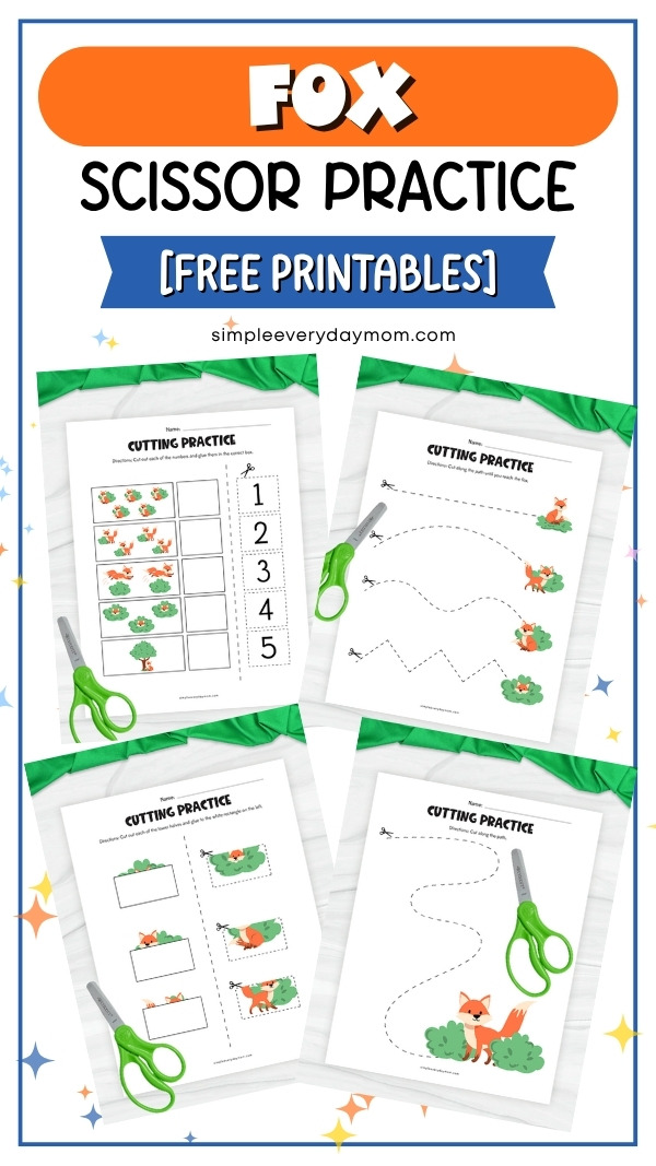 Free Printable Fox Cutting Practice Pages For Preschoolers