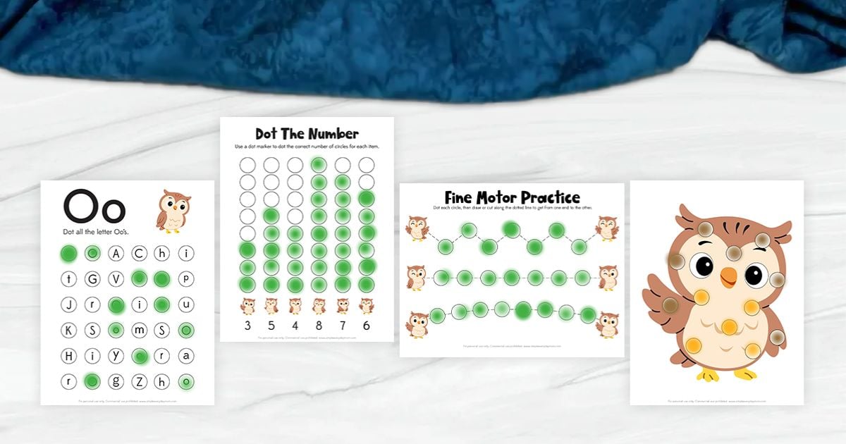 Free Owl Do A Dot Activity Pages For Kids