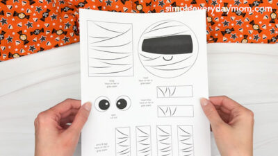 Easy Mummy Shape Craft For Kids [Free Printable Template]