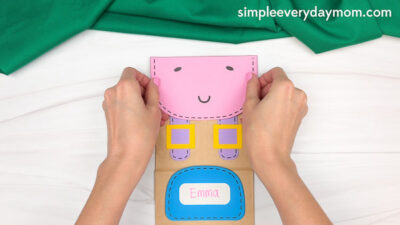 Paper Bag Backpack Craft For Kids [Free Printable Template]