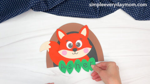Fox Name Craft For Kids [Free PDF Template]