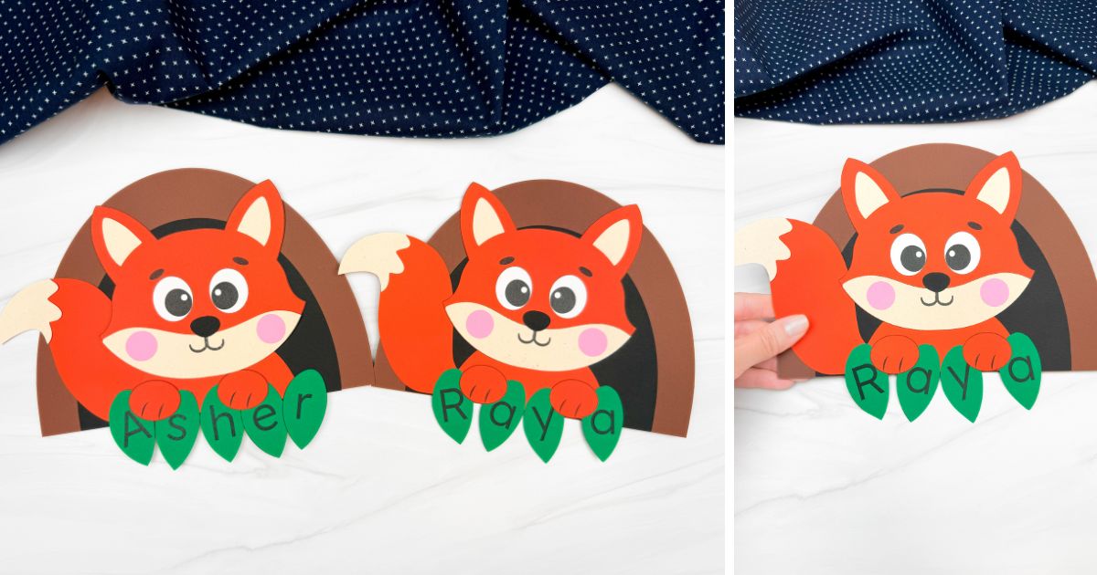 Fox Name Craft For Kids [Free PDF Template]
