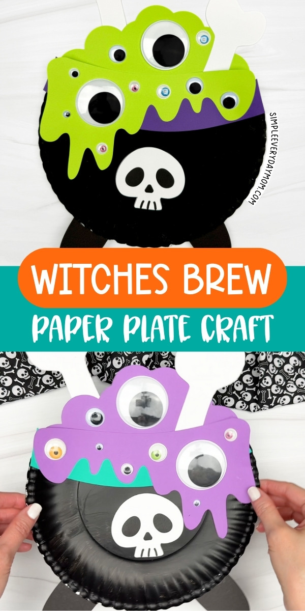 Paper Plate Witches Brew Craft For Kids [Free PDF Template]