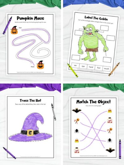 Popsicle Stick Haunted House Craft [Free PDF Template]