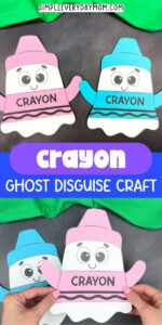Crayon Ghost Disguise Project For Kids [Free PDF Template]