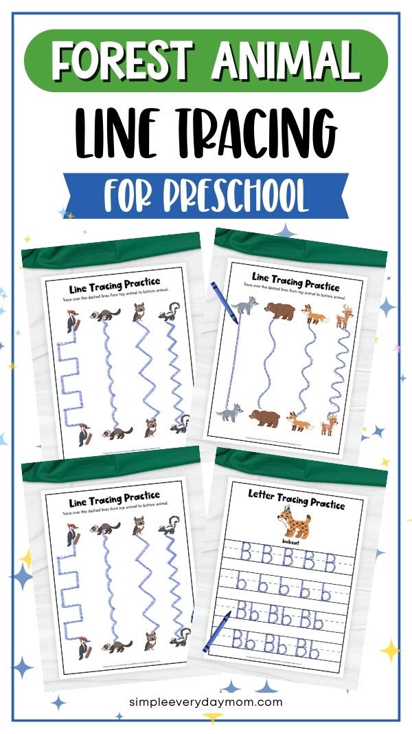 Free Forest Animal Tracing Worksheets