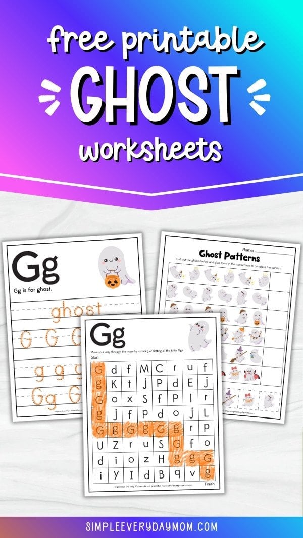 Free Printable Ghost Worksheets