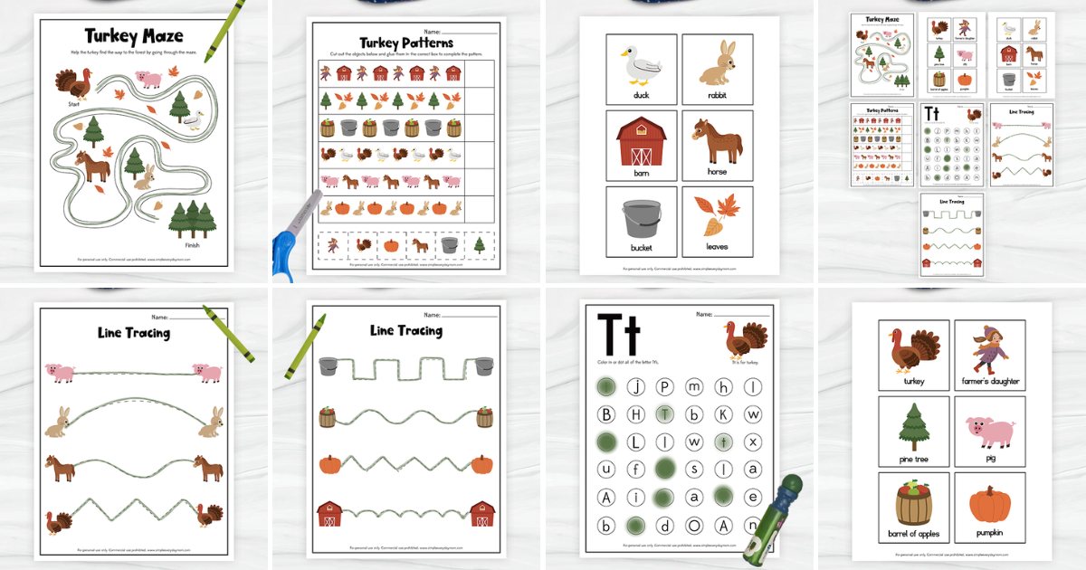 Free Printable Run Turkey Run Activities For Kids