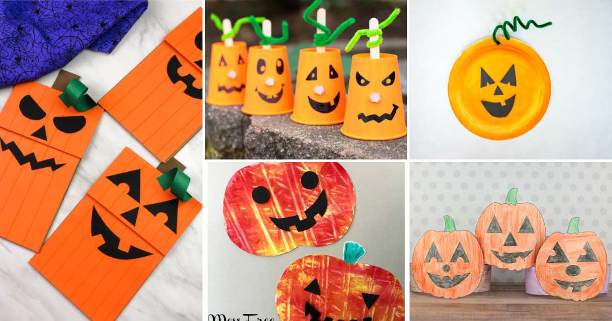 25+ Jack O'Lantern Crafts for Kids That Are Cute, Not Spooky