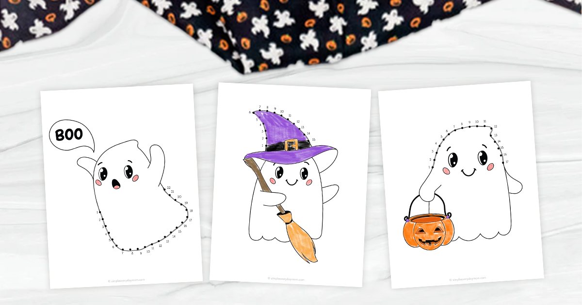 Free Ghost Connect The Dots For Preschoolers