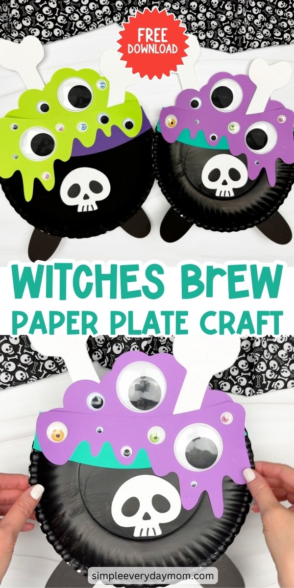 Paper Plate Witches Brew Craft For Kids [Free PDF Template]