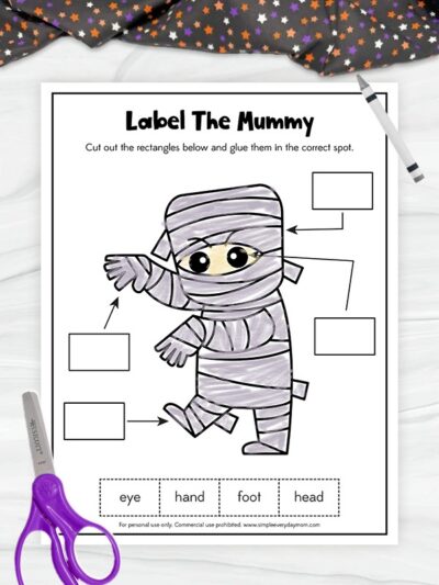 Free Printable Mummy Worksheets