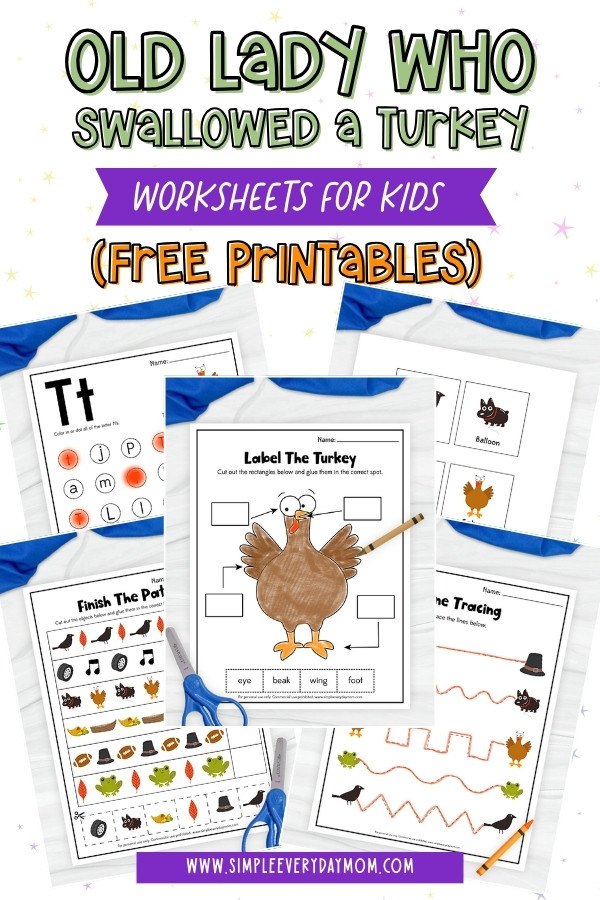 There Was An Old Lady Who Swallowed A Turkey Free Printables
