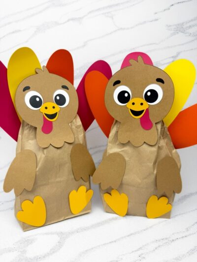 Stuffed Paper Bag Turkey Craft For Kids [Free PDF Template]