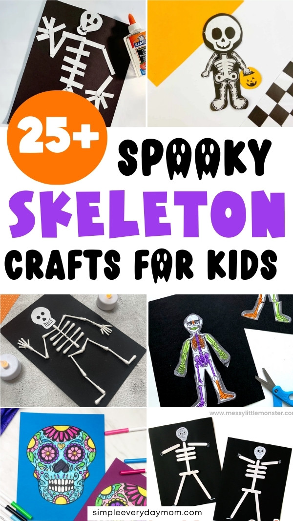 25+ Skeleton Crafts for Kids That Are Cute, Not Creepy