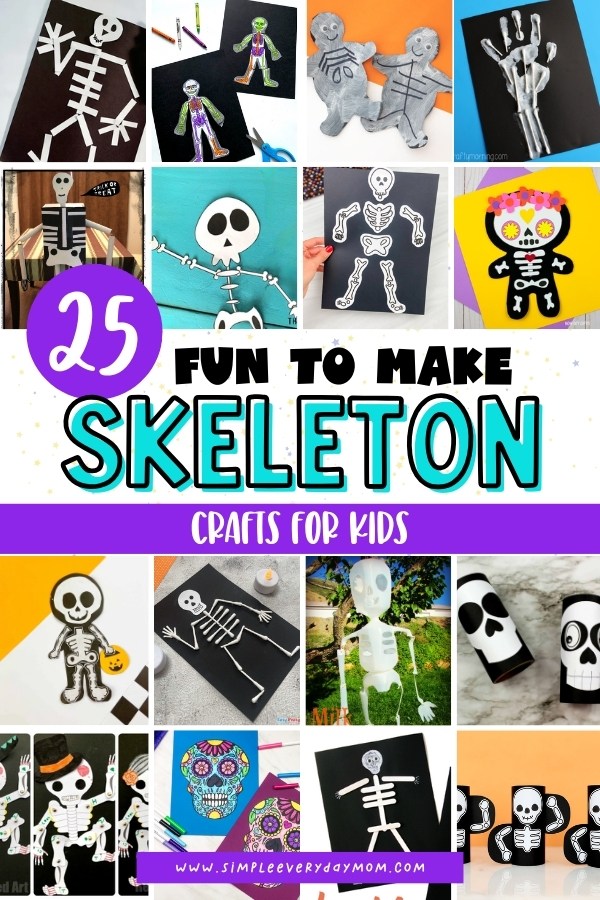 25+ Skeleton Crafts for Kids That Are Cute, Not Creepy