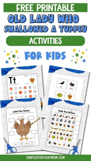 There Was An Old Lady Who Swallowed A Turkey Free Printables