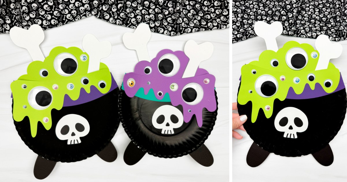 Paper Plate Witches Brew Craft For Kids [Free PDF Template]