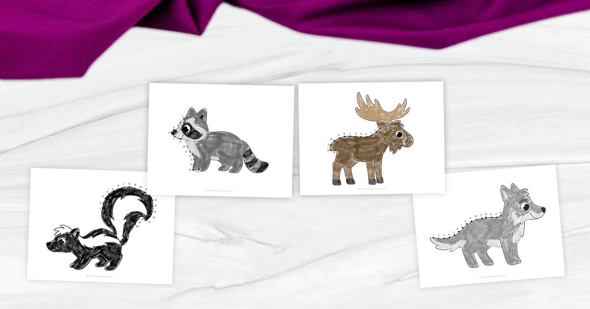 Free Printable Forest Animal Connect The Dots