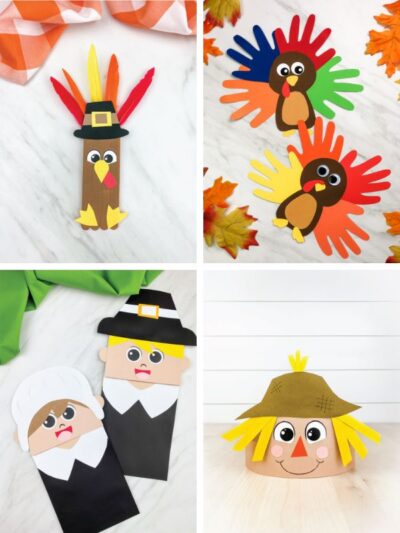Stuffed Paper Bag Turkey Craft For Kids [Free PDF Template]