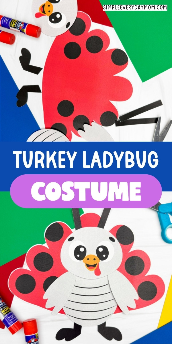 Turkey Ladybug Costume For Kids [Free PDF Template]