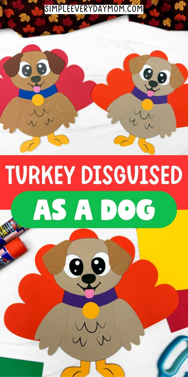 Dog Turkey Disguise Project Craft for Kids [Free PDF Template]