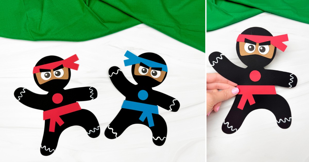 Ninja Disguise a Gingerbread Man Craft [Free PDF Template]