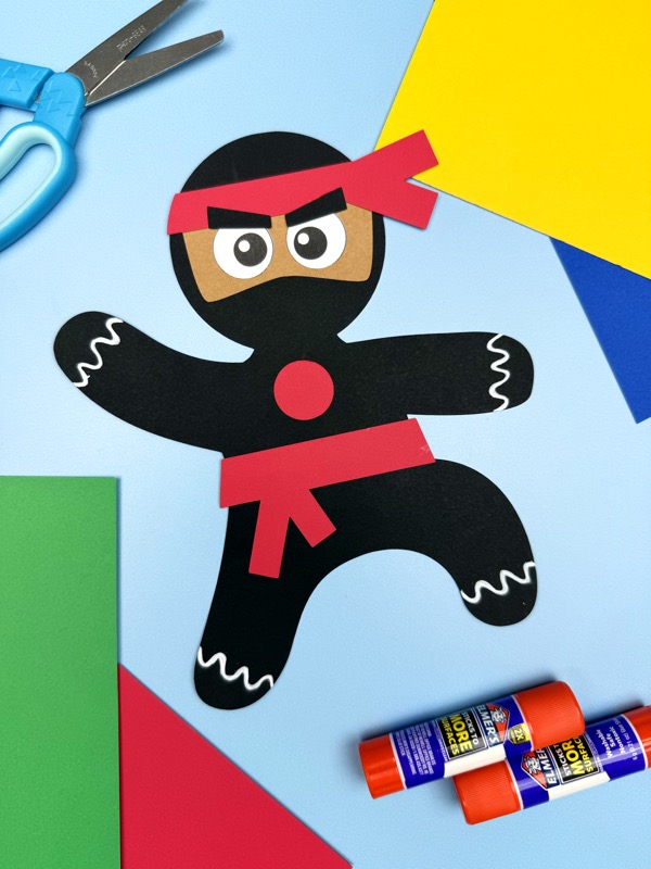Ninja Disguise a Gingerbread Man Craft [Free PDF Template]